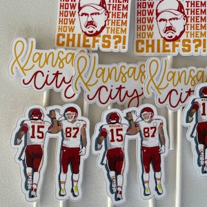 Chiefs Cupcake Toppers: Patrick Mahomes, NFL Football Decor - Etsy