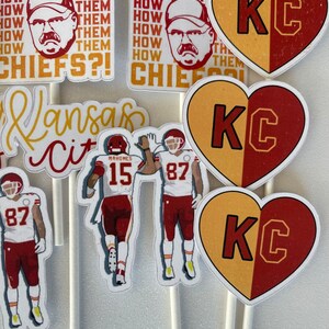 Chiefs Cupcake Toppers: Patrick Mahomes, NFL Football Decor - Etsy