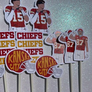 Chiefs Cupcake Toppers: Patrick Mahomes, NFL Football Decor - Etsy