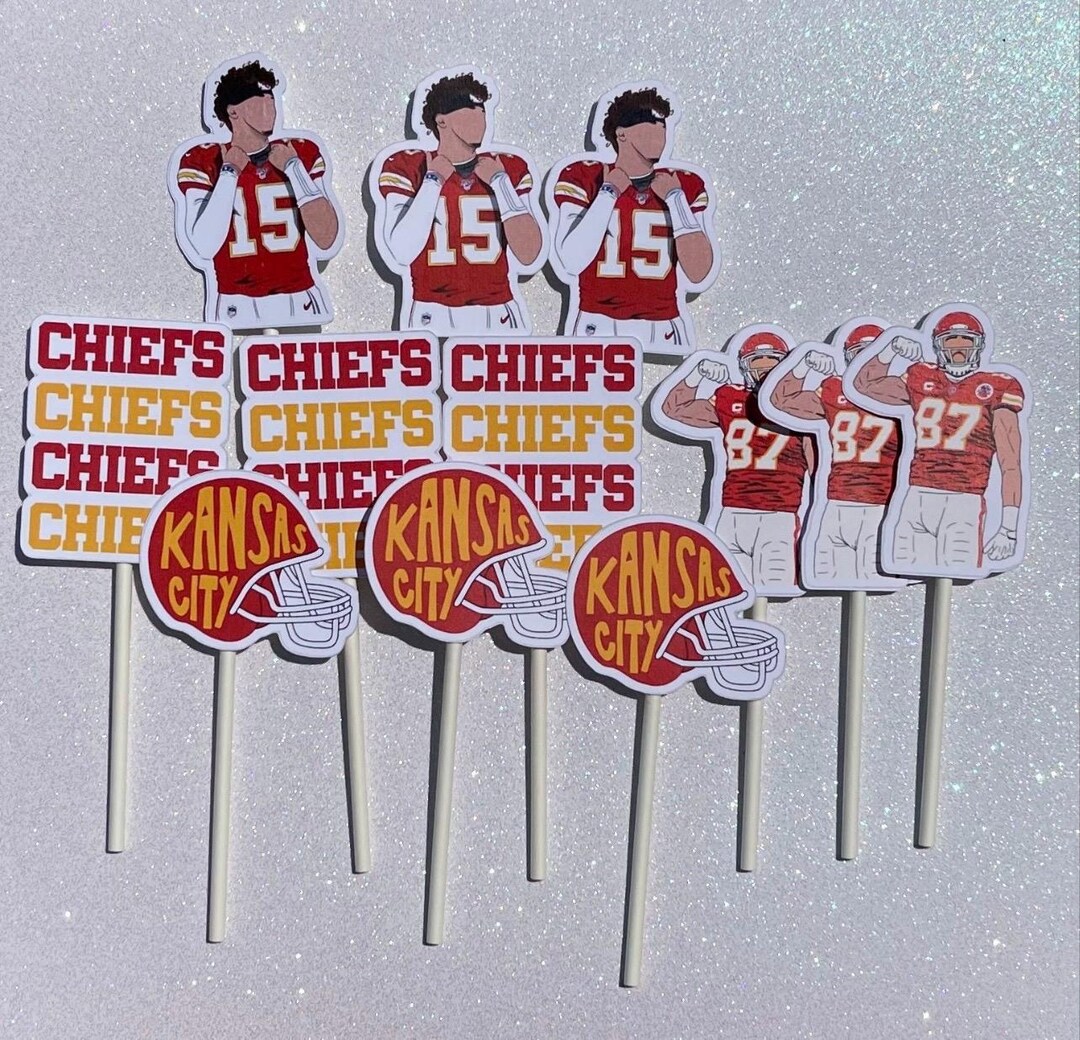 Chiefs Cupcake Toppers: Patrick Mahomes, NFL Football Decor - Etsy