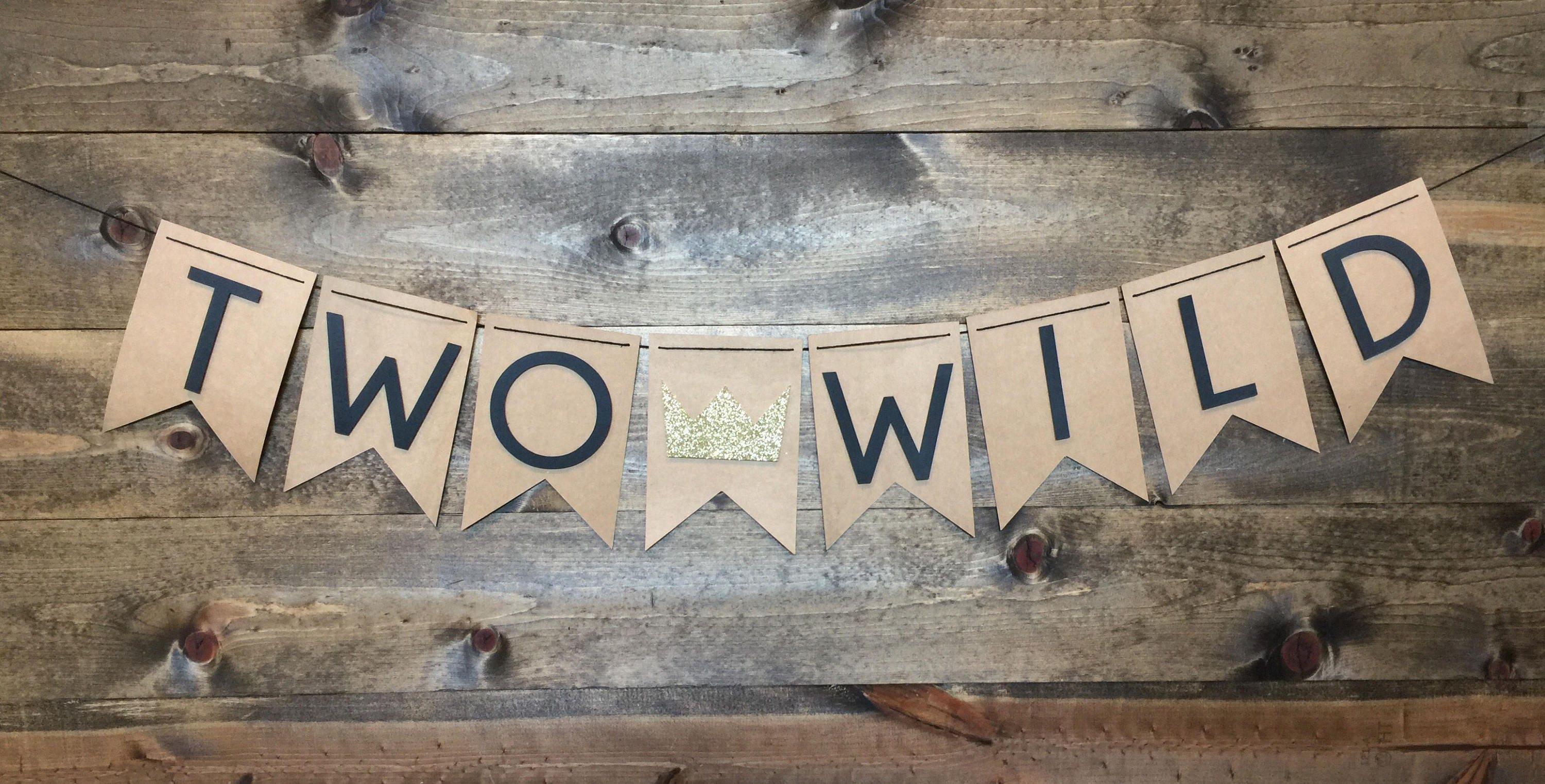 TWO WILD Banner | Two Wild Birthday Banner | Two Wild Birthday Party ...