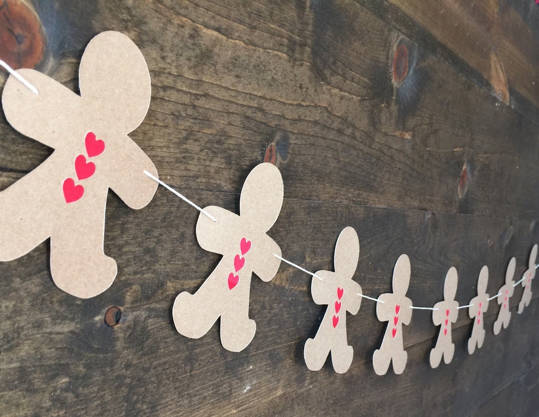 Gingerbread Man Garland | Christmas Garland | Christmas Photo Prop ...