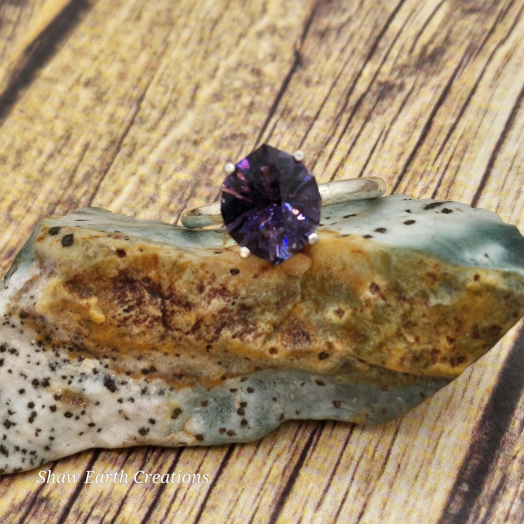 Handcut 2.4ct Purple Scapolite Silver Ring - Etsy