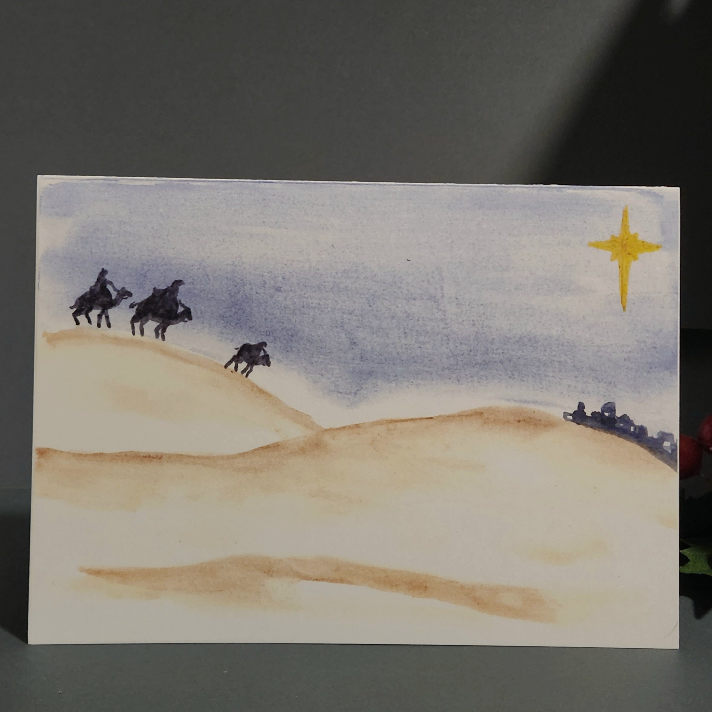 Wise Men Hand Painted Christmas Card - Etsy