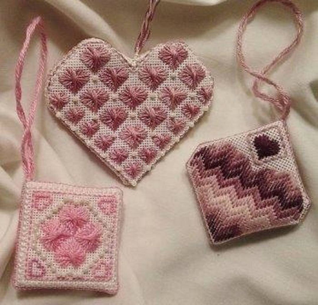 Its All About Hearts Needlepoint Chart and Instructions for - Etsy