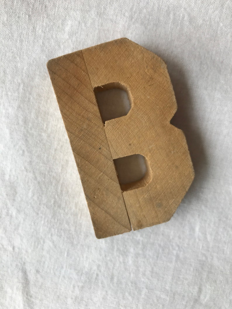 Letter B Vintage Toy Wooden Letter Child's Antique Toy - Etsy