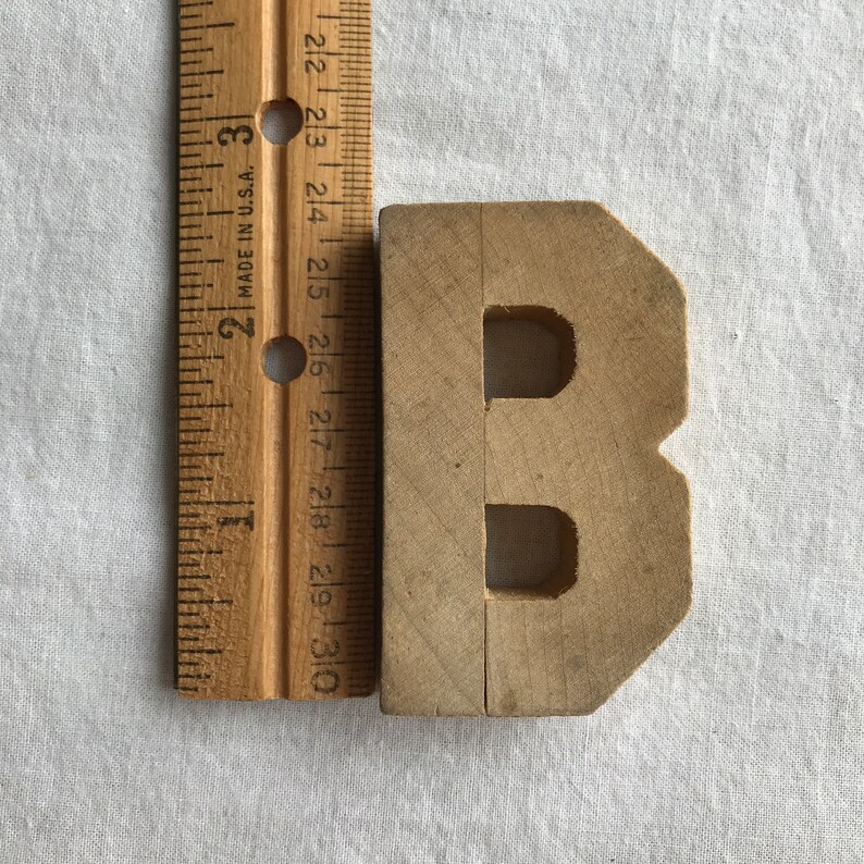 Letter B Vintage Toy Wooden Letter Child's Antique Toy - Etsy