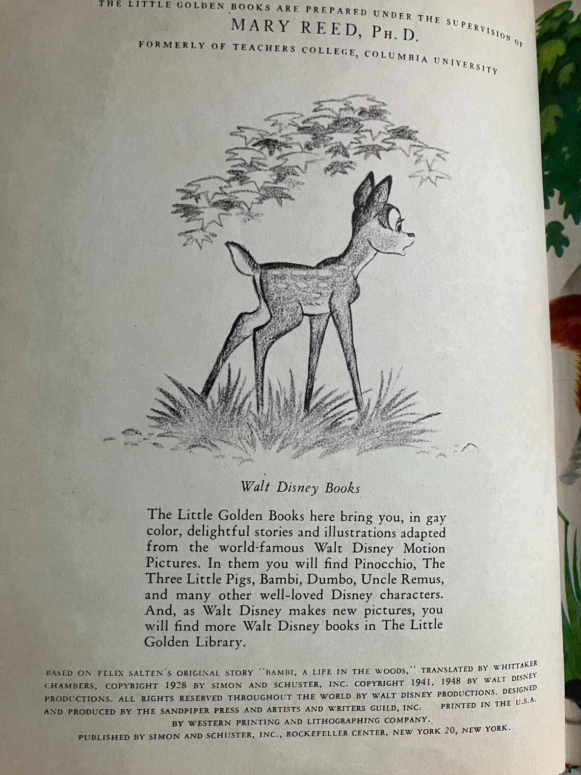 Vintage 1948 Little Golden Book Walt Disney’s “bambi”, G Edition - Etsy