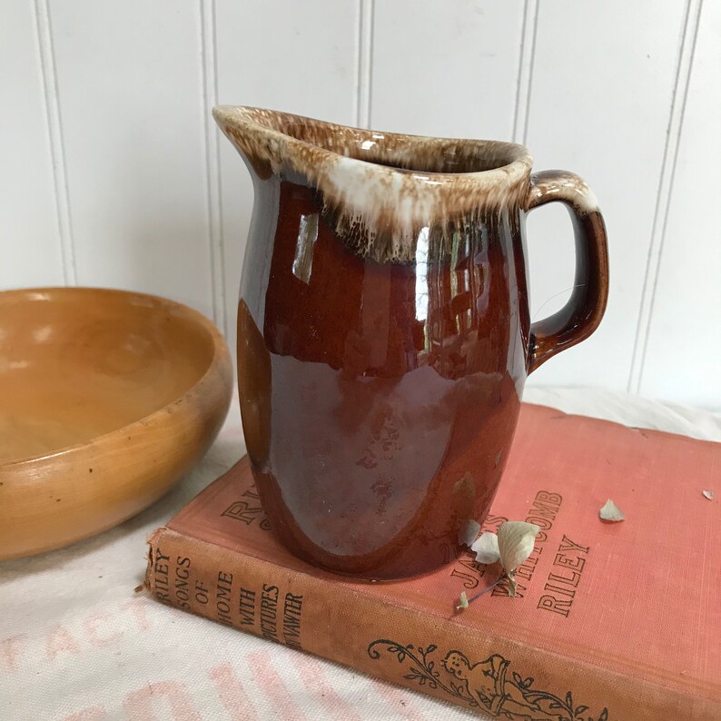 Vintage Hull Small Brown Drip Glaze Pitcher Mid Century Hull | Etsy
