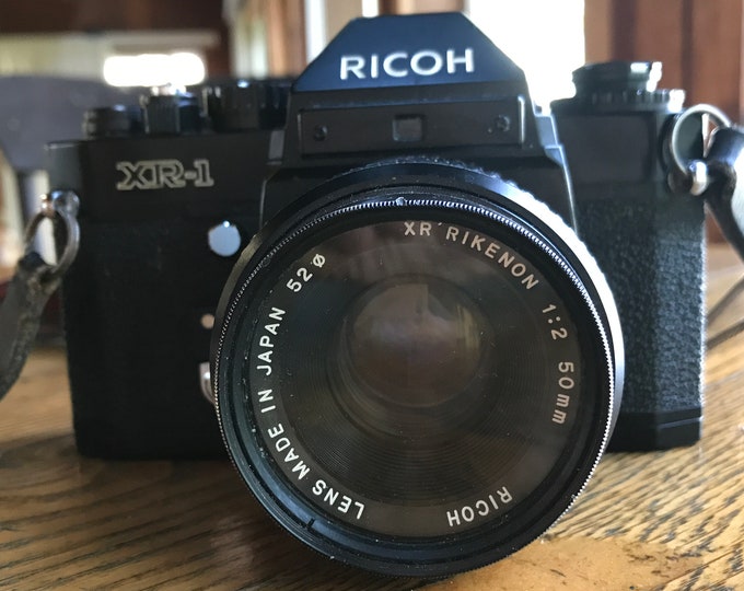 Ricoh SLR 35mm XR-1 Camera With Vivitar Flash, No Lens Cap, 1970's - Etsy
