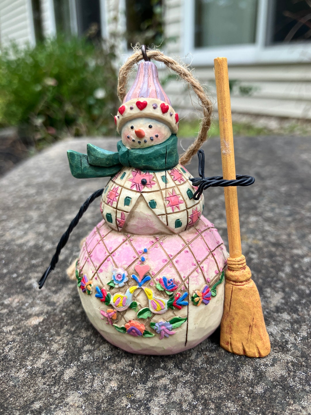 Vintage Jim Shore Winter's Warmth Snow Lady Ornament, Snowman ...