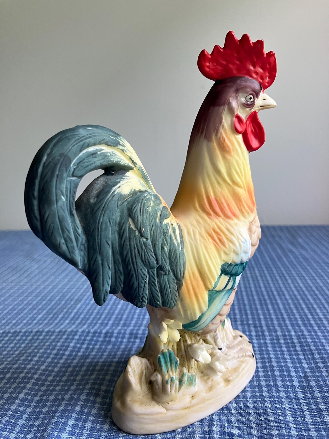 Vintage Norcrest Rooster Figurine, Japan, Hand Painted, Mid Century ...