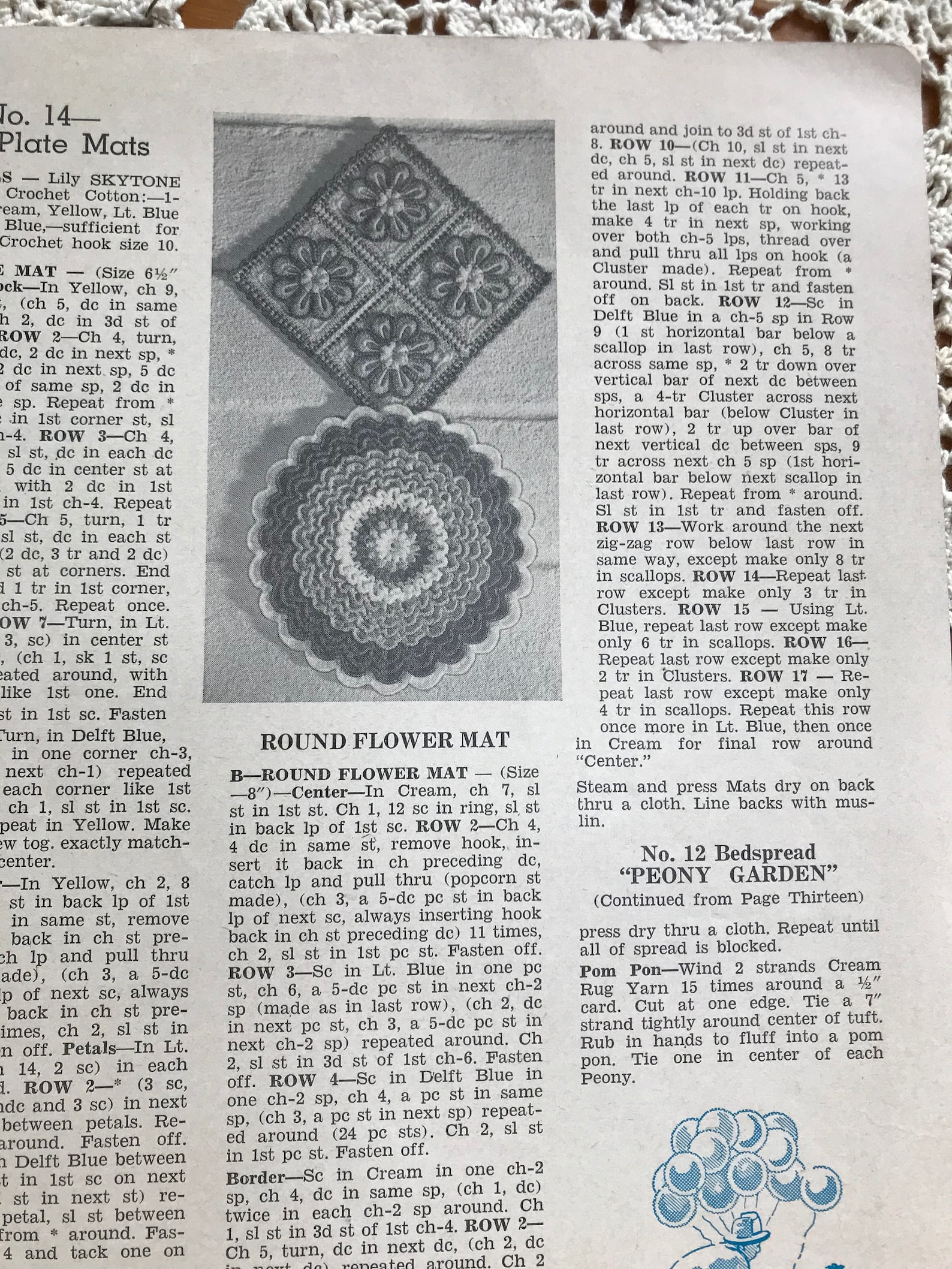 Vintage County Fair Crochet Leaflet, Lily Design Booklet No. 51, Shabby ...