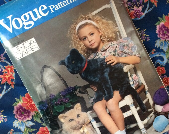 Cat Doll Sewing Pattern - UNCUT Vogue Cat Pattern - Sitting Cat ...