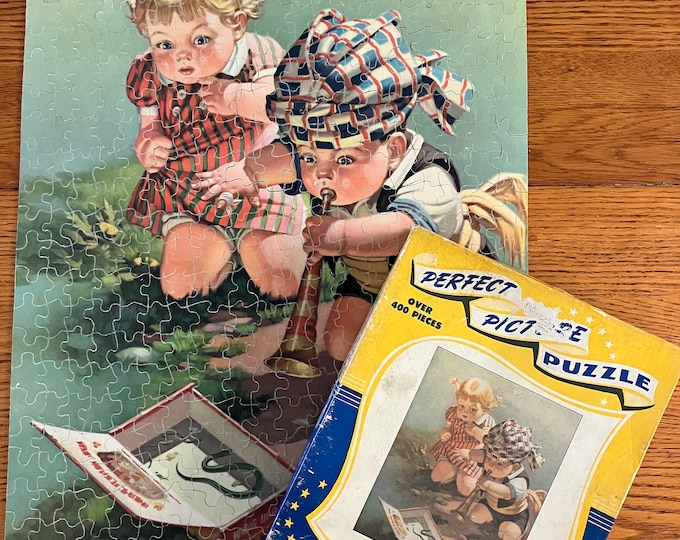 Complete Vintage Perfect Picture Puzzle, "snake Charmer", Muted Colors ...