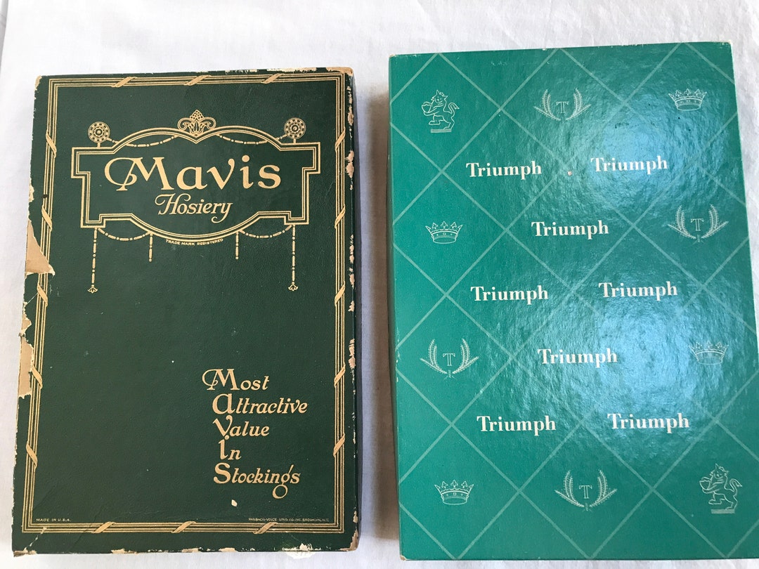 Lot of 2 Vintage Nylons/hosiery Boxes, Mavis and Triumph Hosiery Boxes ...