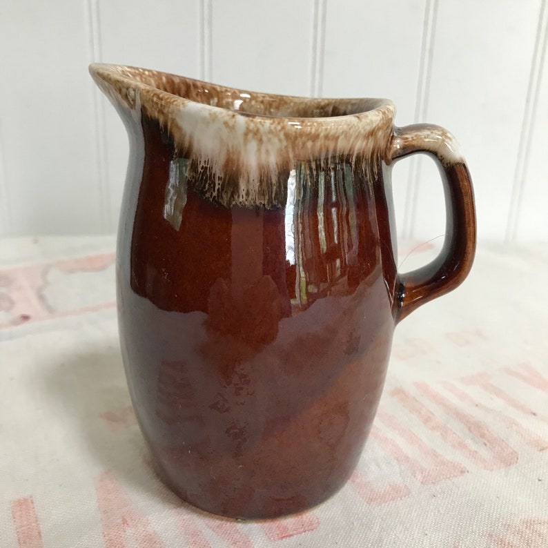 Vintage Hull Small Brown Drip Glaze Pitcher Mid Century Hull | Etsy