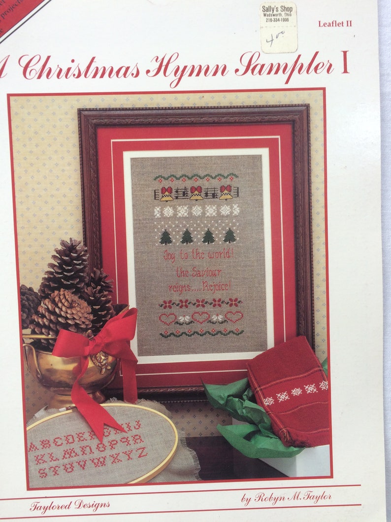 Vintage Cross Stitch Sampler Pattern, A Christmas Hymn Sampler ...