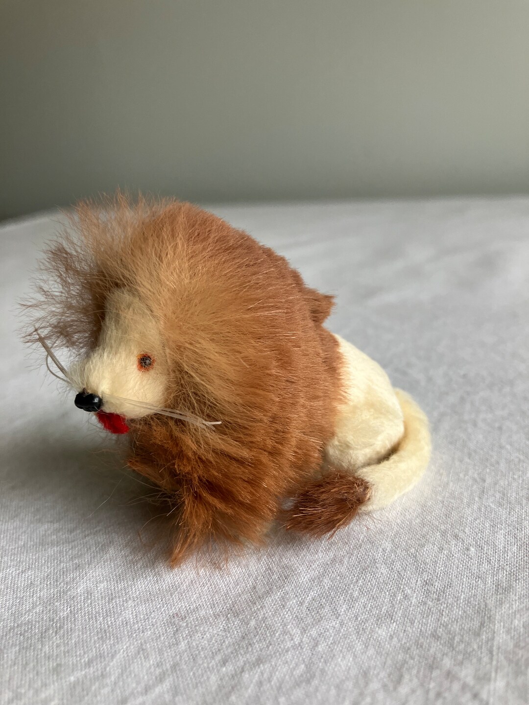 Vintage Miniature Lion Figurine, Little Lion, Vintage Toy Animal, Putz ...