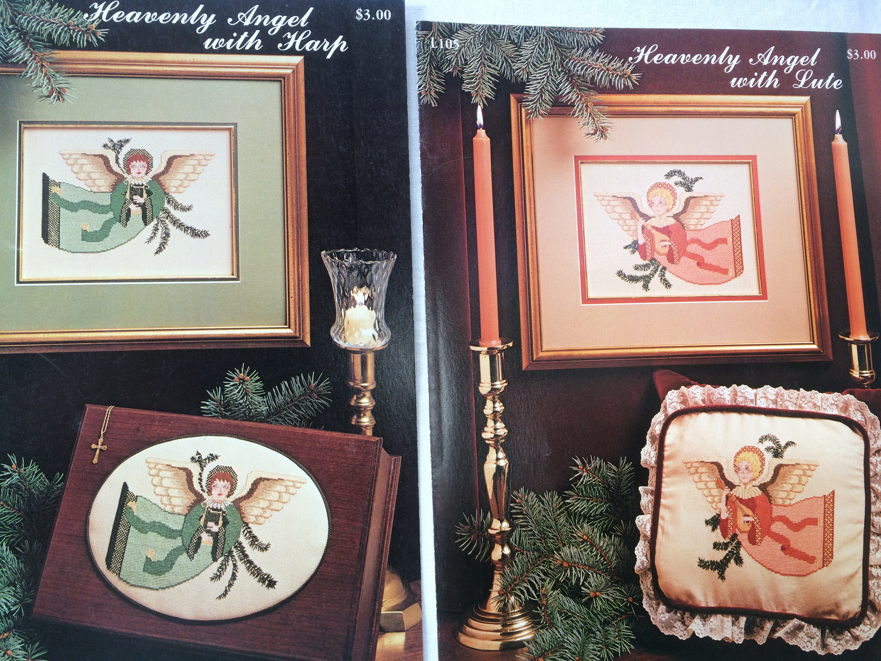 Vintage Set of 2 Angel Counted Cross Stitch Pattern Books | Etsy