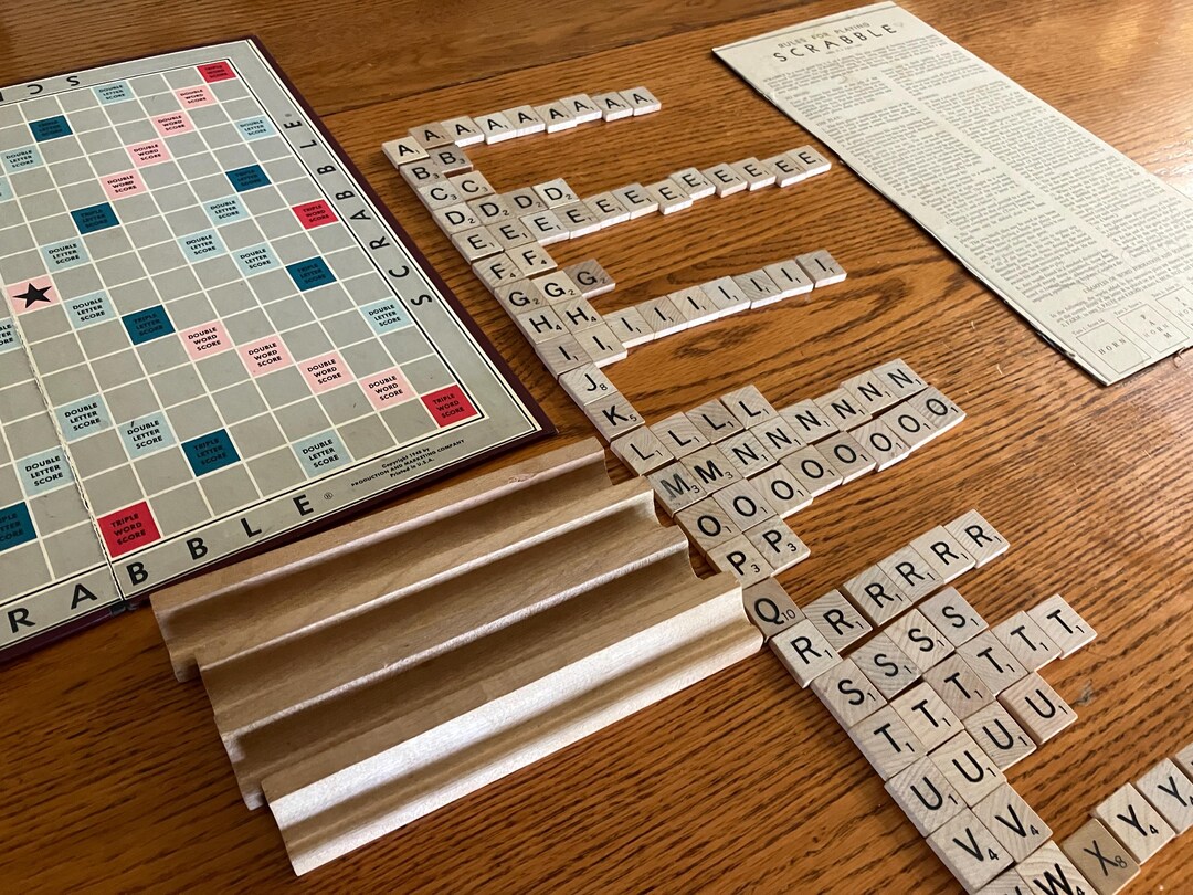 Vintage Scrabble Board Game: Complete 1948 Set, No Box - Etsy