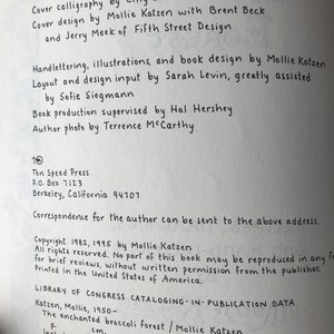 The Enchanted Broccoli Forest New Revised Edition, Mollie Katzen, 1994 ...