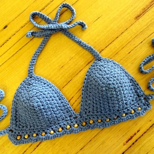 Crochet Bikini Pattern Download | Crocheted Festival Bra Halter Crop ...
