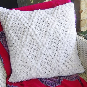 Crochet Cushion Cover Pattern | DIY Boho Crocheted Throw Pillow ...