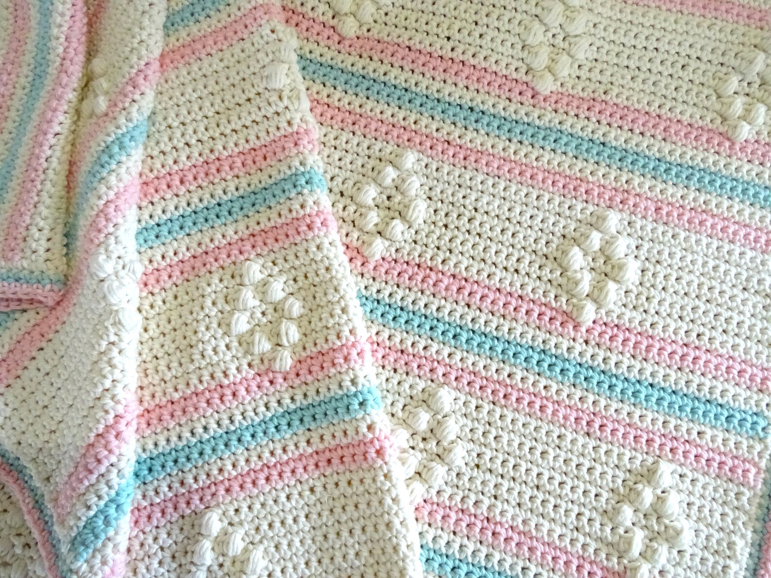 Crochet Baby Blanket Pattern | Crocheted DIY Cot Cover PDF Download ...