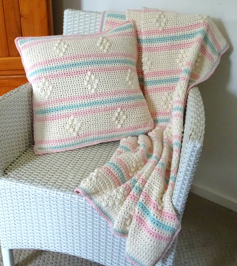 Crochet Baby Blanket Pattern | Crocheted DIY Cot Cover PDF Download ...