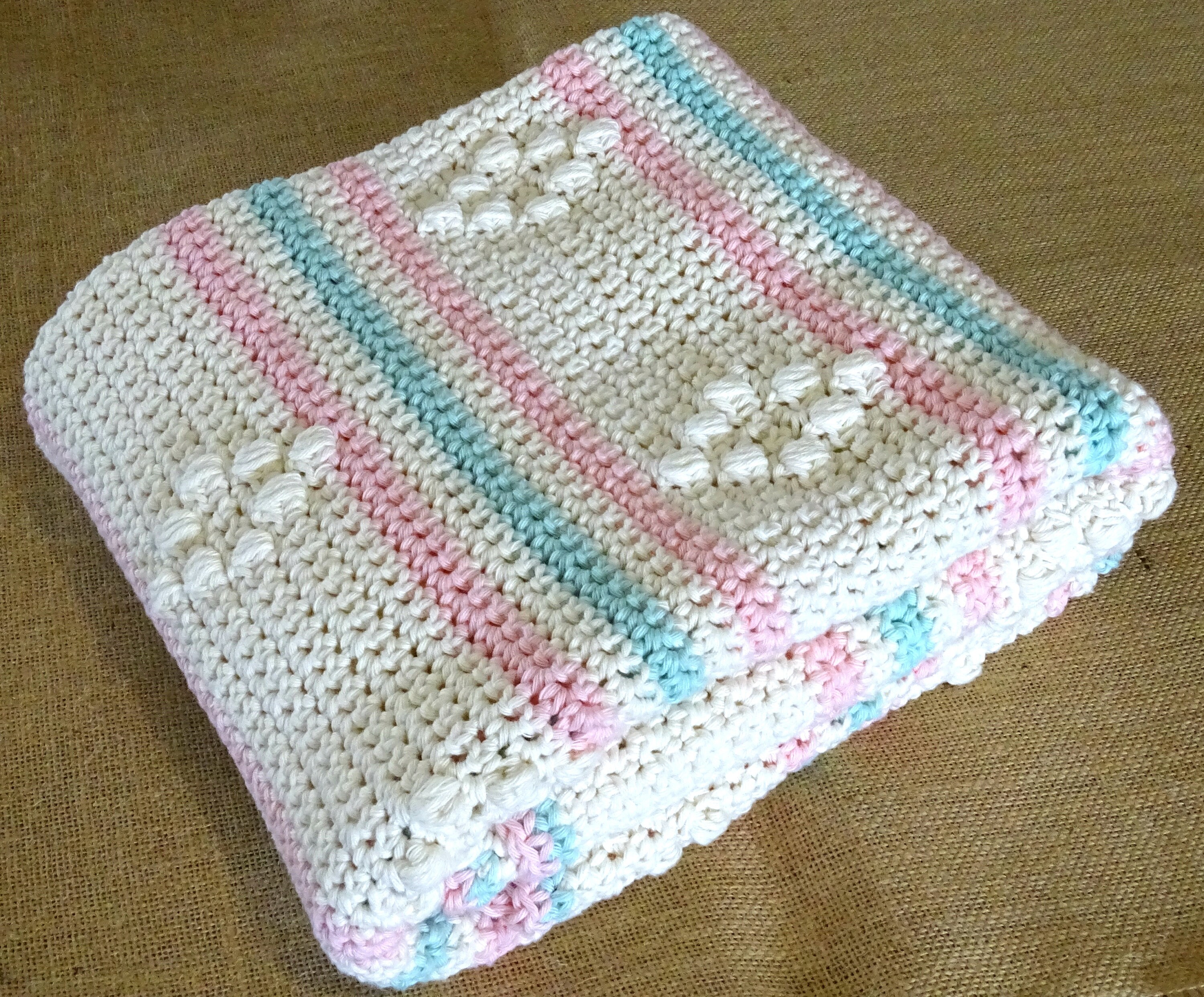 Crochet Baby Blanket Pattern | Crocheted DIY Cot Cover PDF Download ...