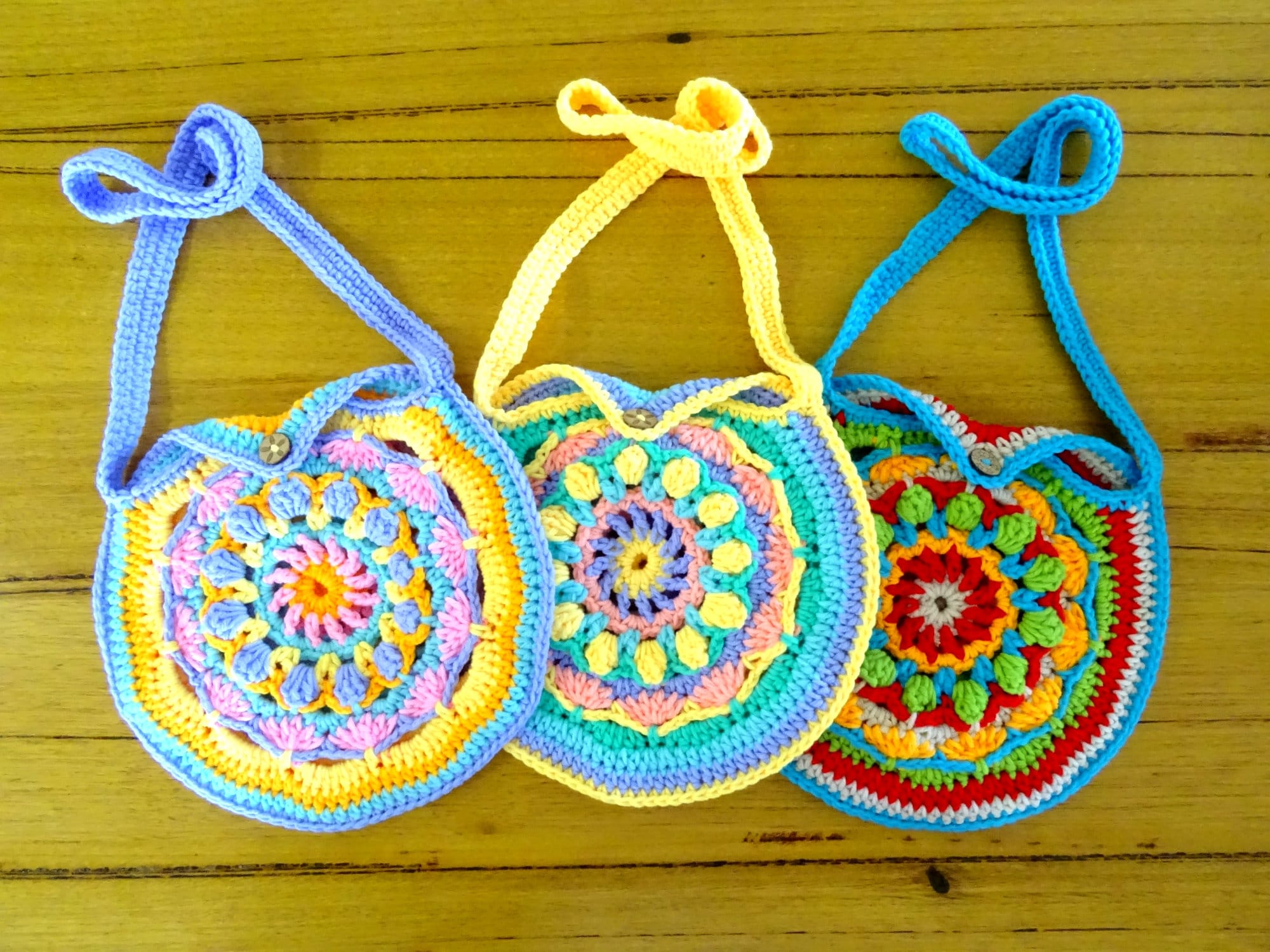 Girls Crochet Mandala Bag Pattern Crocheted DIY Crossbody | Etsy