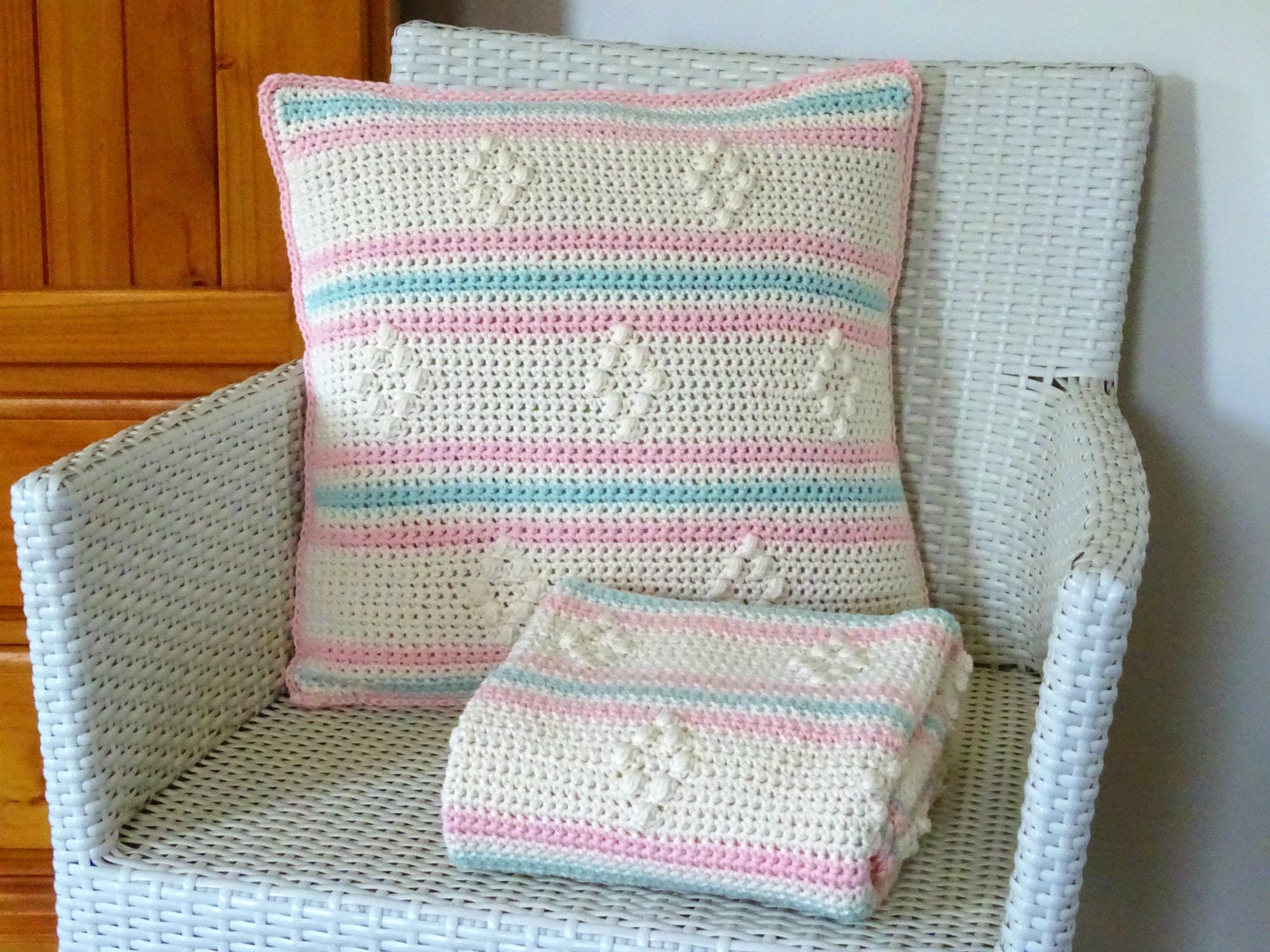 Crochet Baby Blanket Pattern | Crocheted DIY Cot Cover PDF Download ...