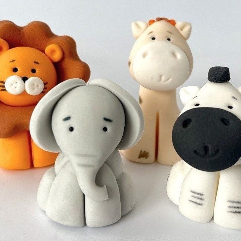 Wild 1 Fondant Animals - Etsy UK