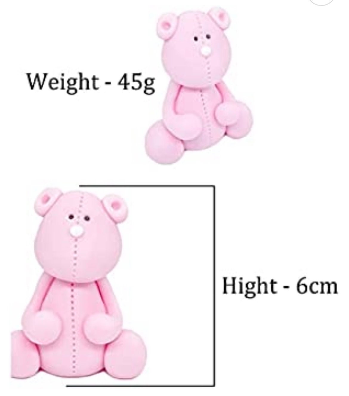 Pink Bear EDIBLE Cake Topper / Personalised Name / Birthday - Etsy UK