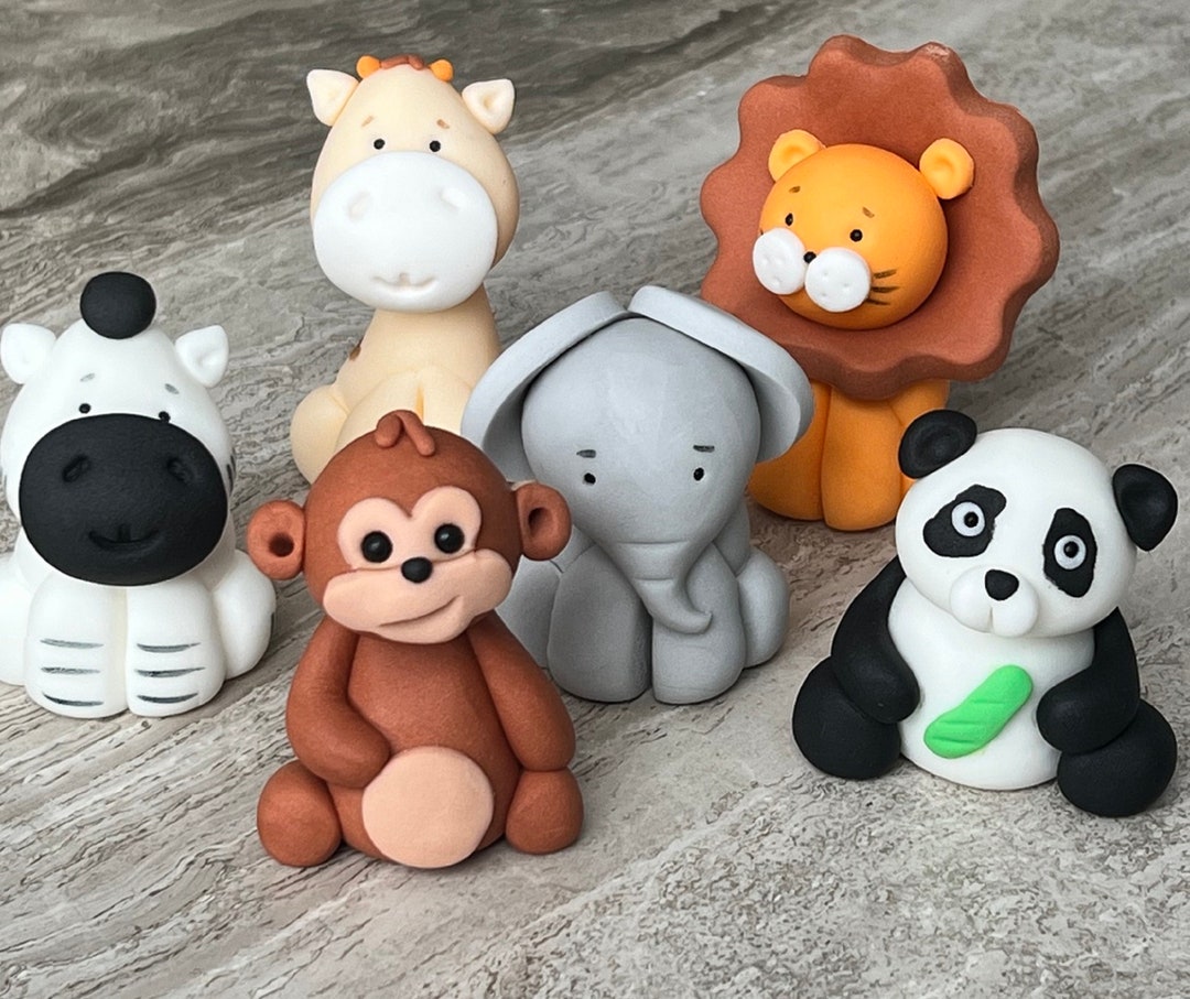 EDIBLE Jungle Animals Cake Topper / Set of 6 / Any - Etsy UK