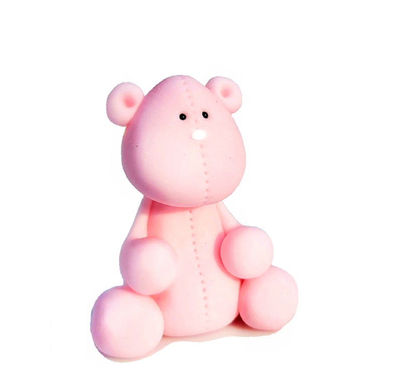 Pink Bear EDIBLE Cake Topper / Personalised Name / Birthday - Etsy UK