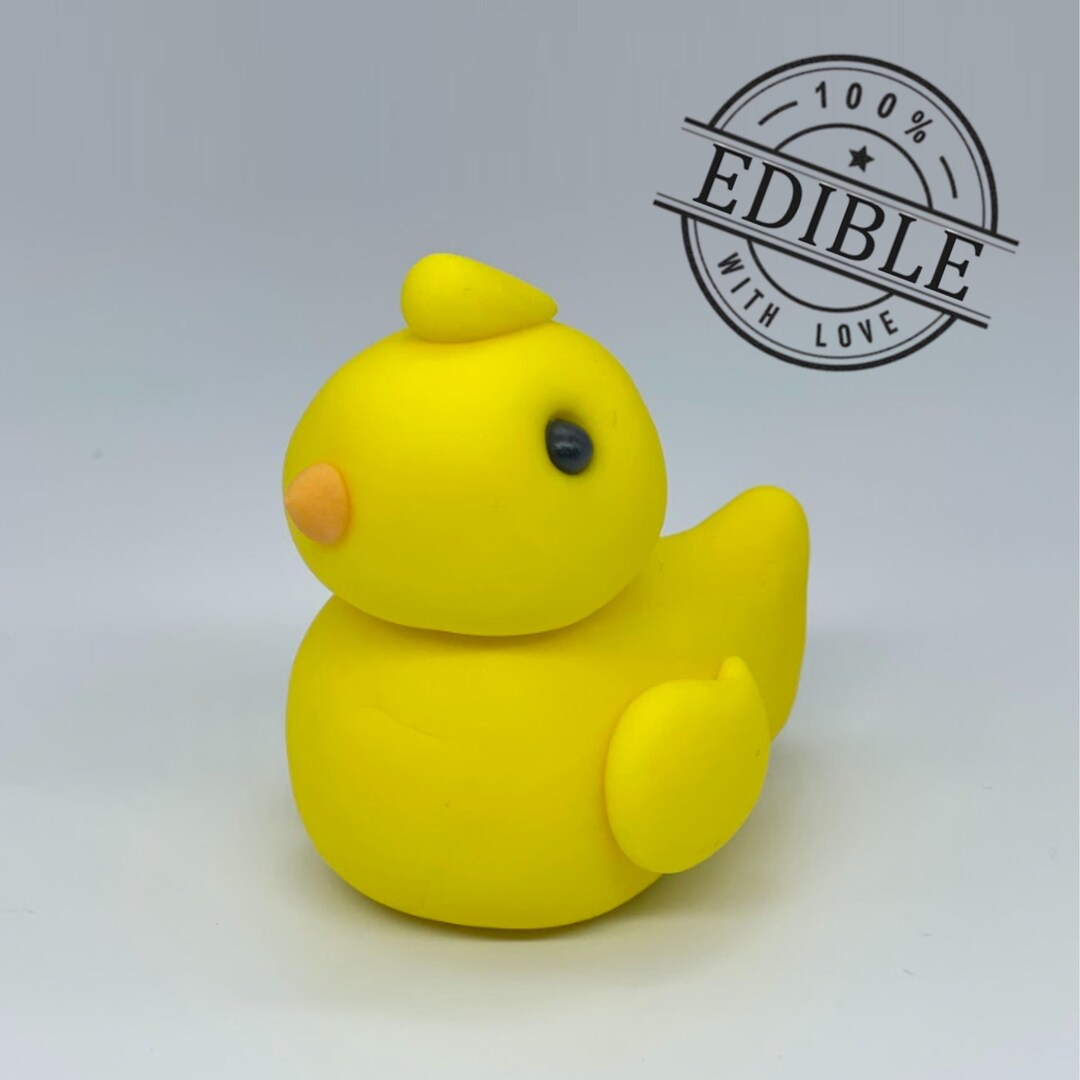 YELLOW DUCK Edible Cake Toppers Personalised Birthday Baby Shower ...