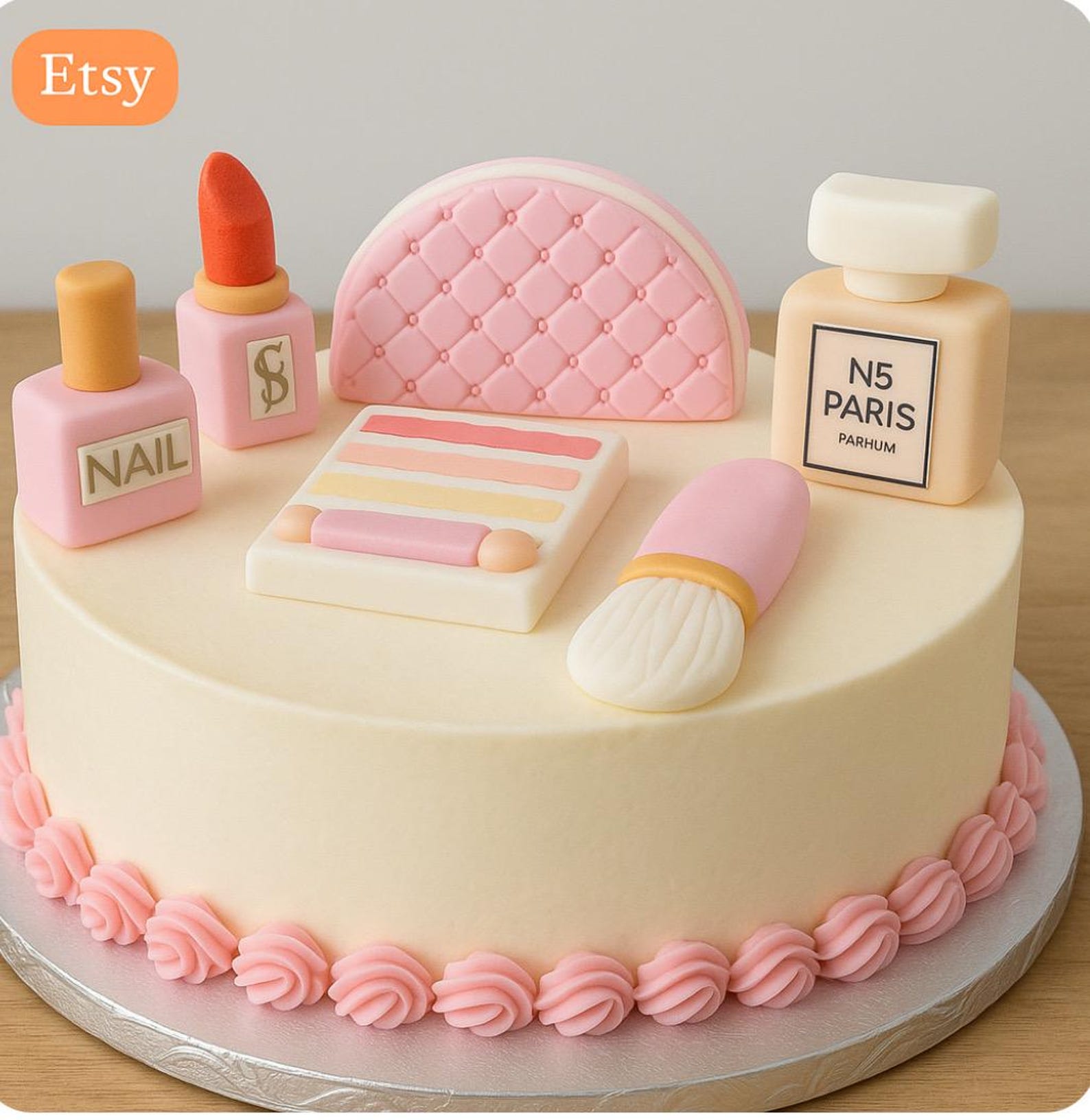 MAKE UP Cake Topper Edible Personalised Birthday Decoration - Etsy