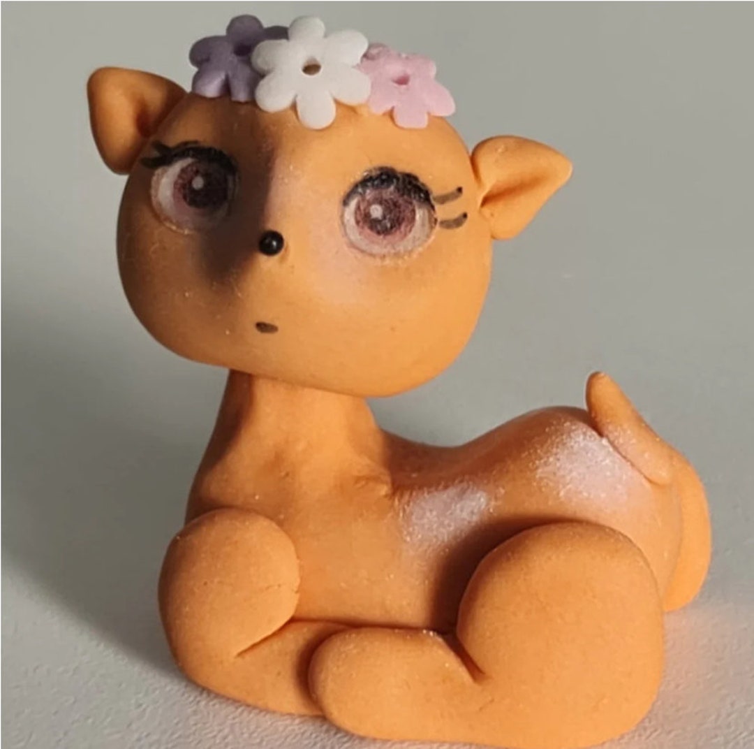Bambi Cake Toppers Set Personalised Handmade Icing Fondant Kids ...