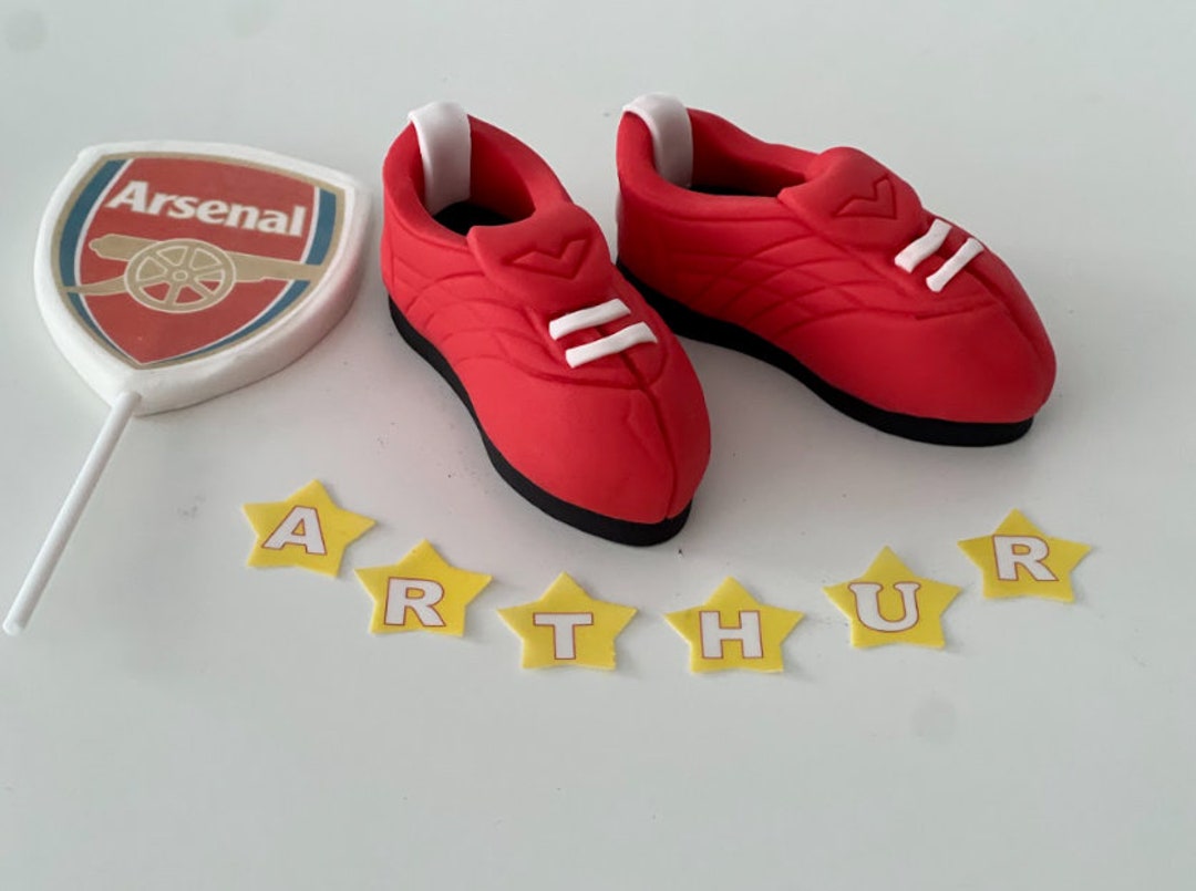 ARSENAL RED Football Boots Cake Toppers EDIBLE Fondant - Etsy