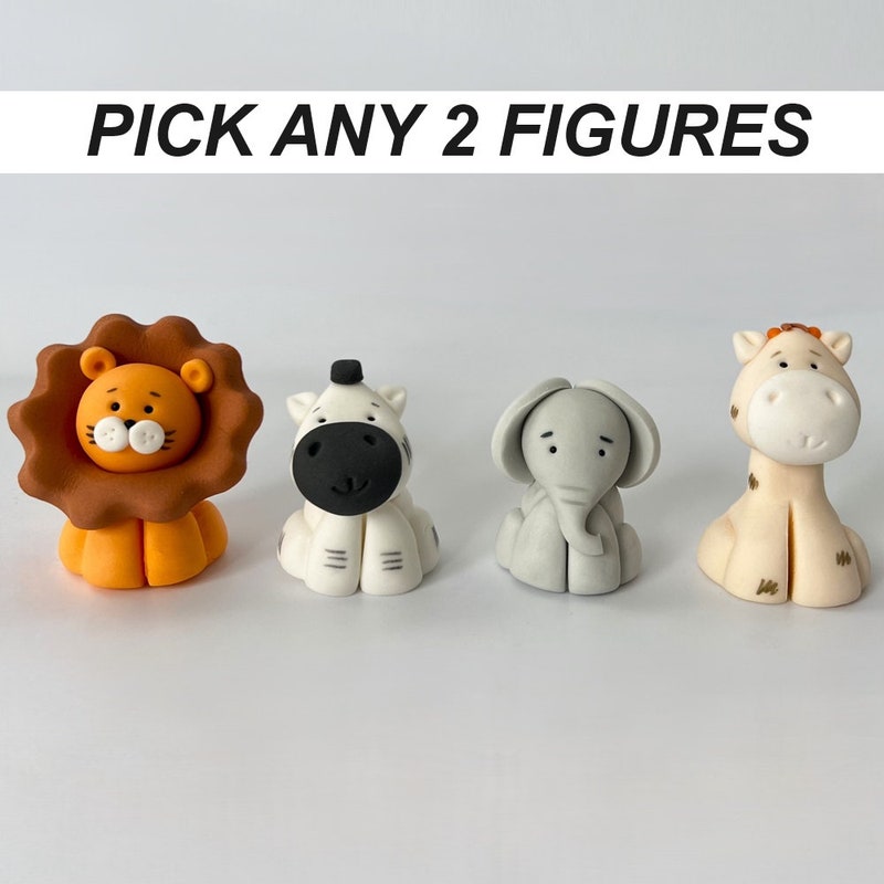 Edible Fondant Zoo Animals - Etsy UK