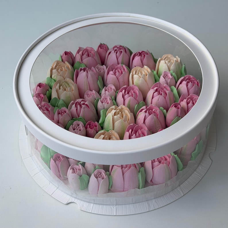 40 Edible Tulips Premium Gift Wedding Flowers Marshmallow Birthday Cake ...