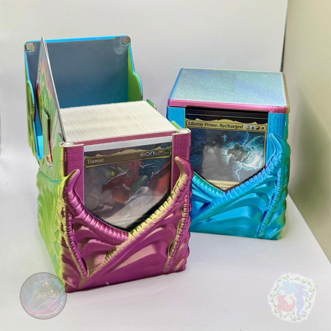 Dragon Deck Box TCG 3D Printed Choose Color - Etsy