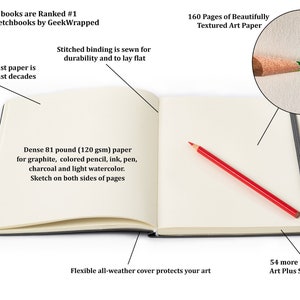 The Perfect Extra Large Sketchbook for Artists - 160 Page 8.5x11.25 ...
