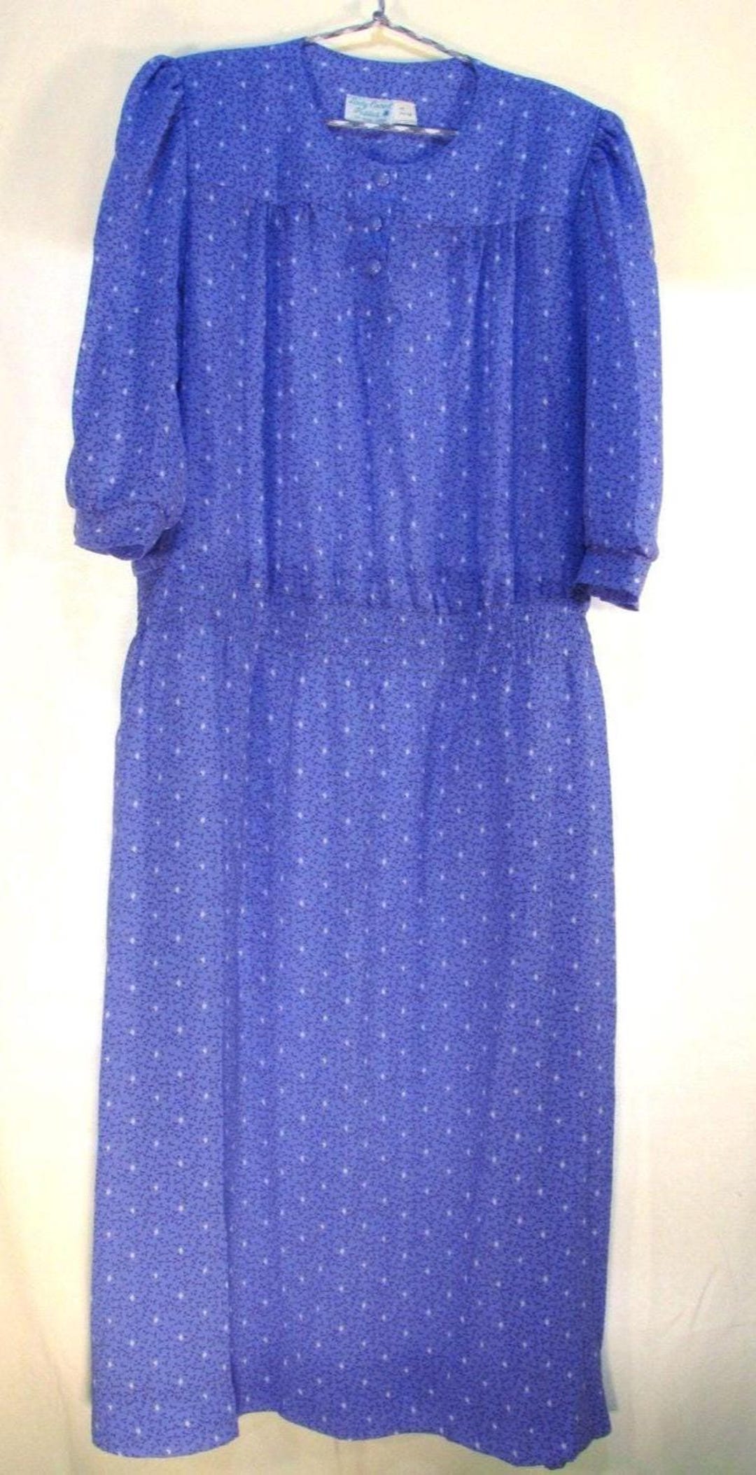 60's Vintage Plus-sized Periwinkle Blue Lady Carol Petites of New York ...