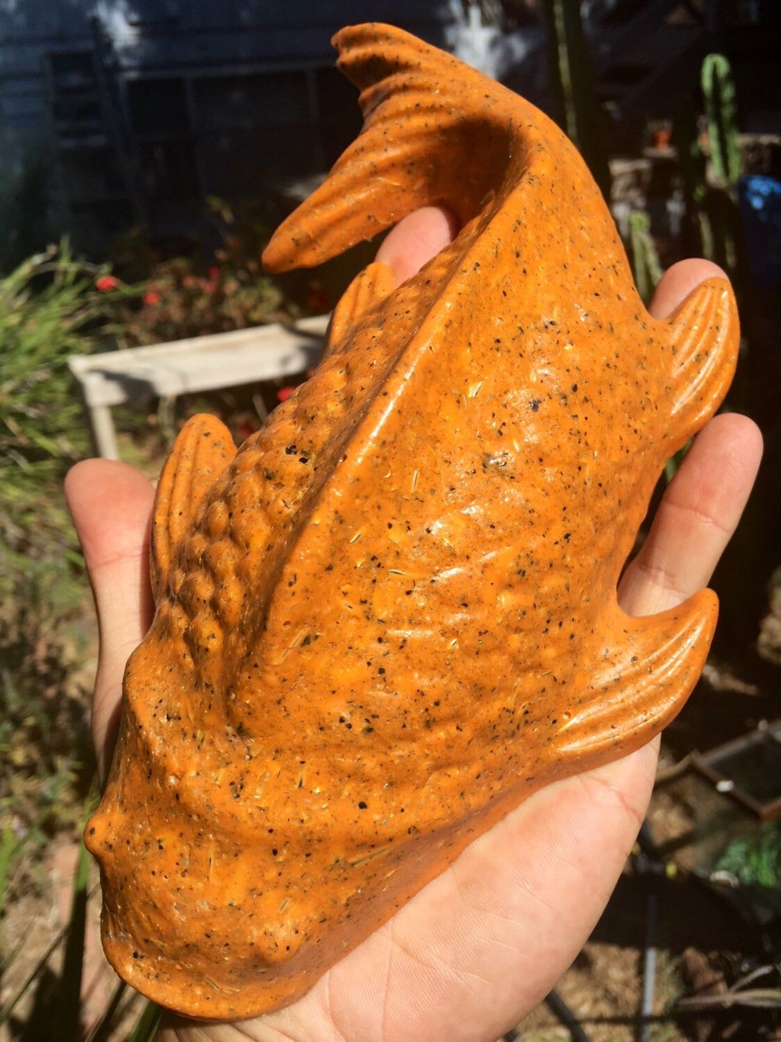 Opulent Orgone Orange Large Koi Fish Sculpture - Orgone Energy ...