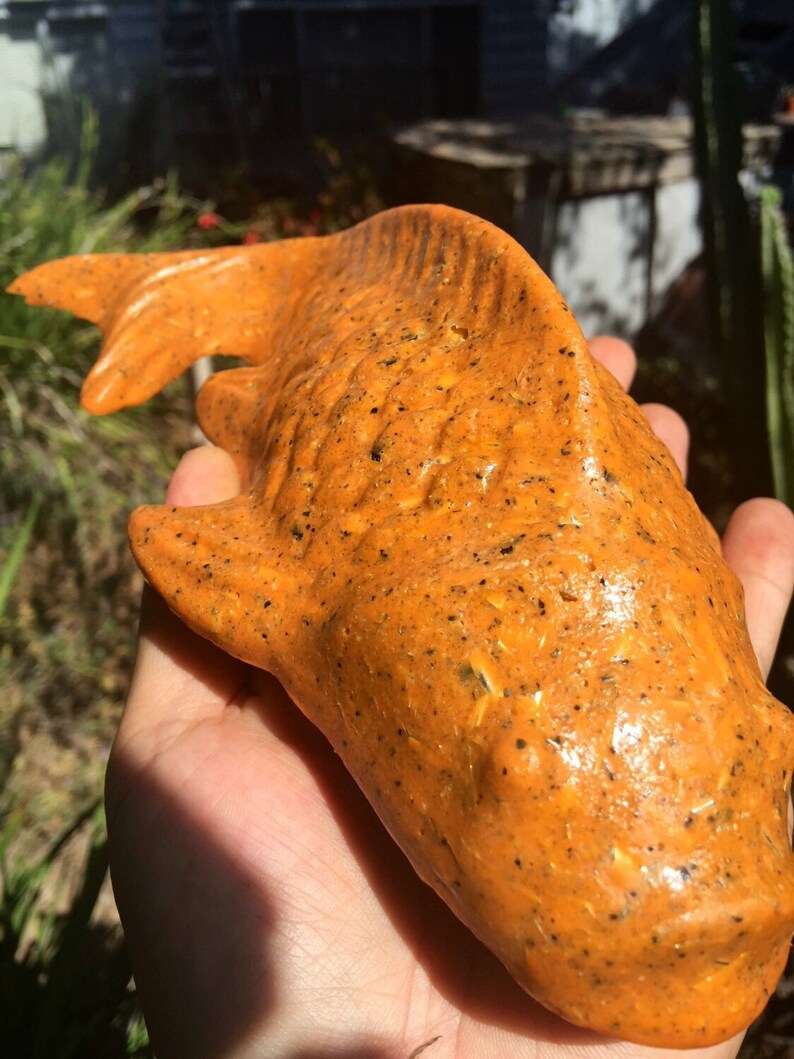 Opulent Orgone Orange Large Koi Fish Sculpture Orgone Energy | Etsy