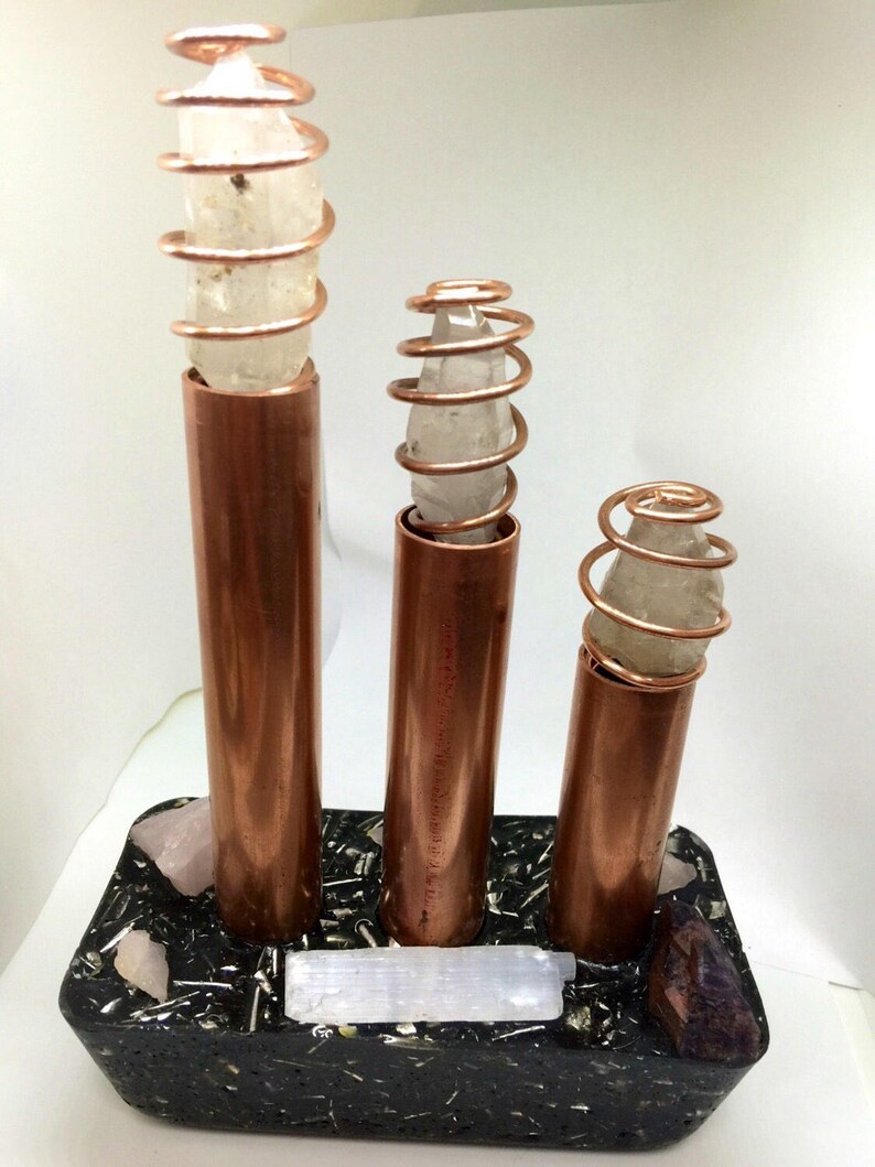 Desktop Orgone Cloud Buster – Crystal Energy Harmonizer, EMF Protection ...