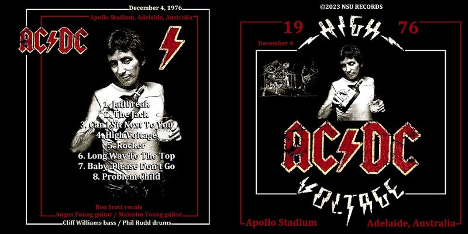 AC/DC Apollo Stadium in Adelaide, Australia 1976 Dec 4th. LTDCD - Etsy